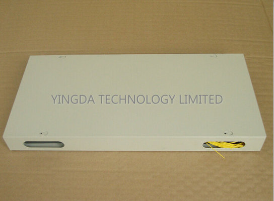 FC Rack Mount Single Mode Fiber Optic Patch Panel 24 Port  , ODF Patch Panel White Metal