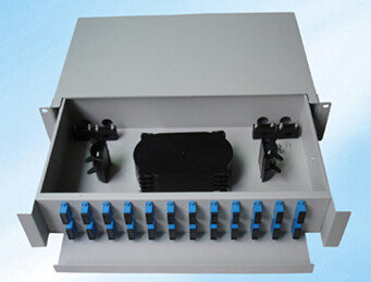 Sliding Fiber Optic Patch Cord Rack Mount , Fiber Optic Distribution Frame