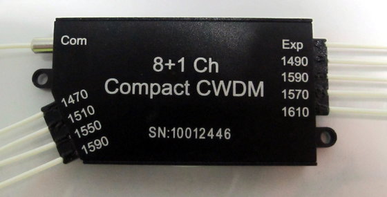 Black 11 channel optic CWDM Mux for Dual fiber Bi - direction links