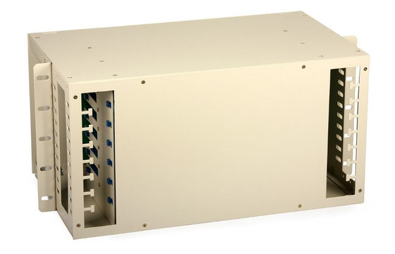 6U Fiber Optic ODF , ODF Optical Fiber Distribution Frame for FTTH