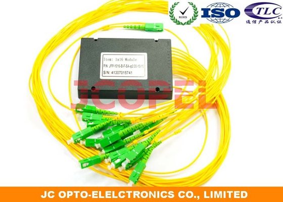 Fiber Optic Splitter PLC ABS Module 2.0mm Cable Wide Operating Wavelength