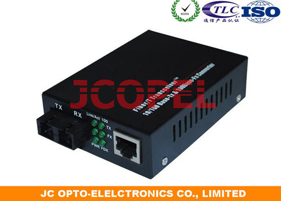 1 Gig Fiber Media Converter Fiber 1x9 Transceiver 10 / 100 Tx 100 Fx