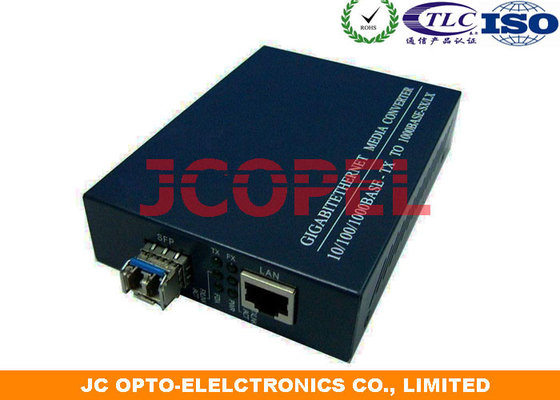 Single Mode SFP Fiber Media Converter 10 / 100 / 1000 Base IEEE802.3u