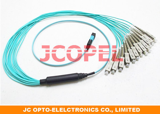 Data Center Big Data High Density Connection OM3 MPO - LC UPC Patch Cable