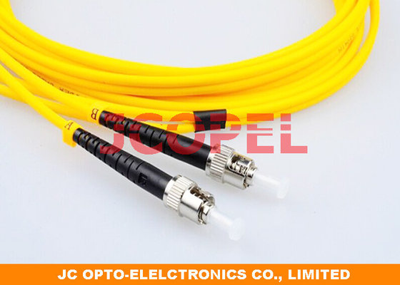 ST PC - ST PC Fiber Optic Patch Cord Black Boot Single Mode 2 Core Fiber Cable