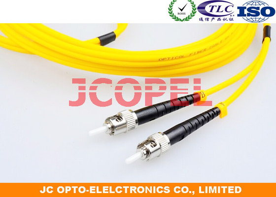 ST PC - ST PC Fiber Optic Patch Cord Black Boot Single Mode 2 Core Fiber Cable