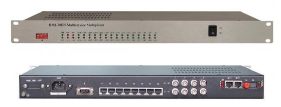 4 E1 2 ethernet 30 channel voice (FXS/FXO) fiber multiplexer