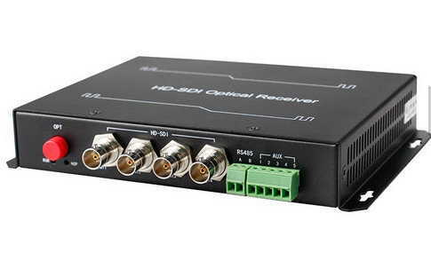 4channel  HDSDI video to fiber converter RS485 RS232 multiplexer video converter