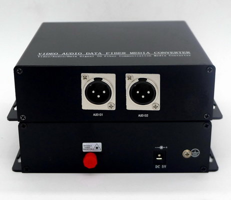 2-channles Bi-directional banlanced 3-pin  XLR Audio over a single ST Fiber