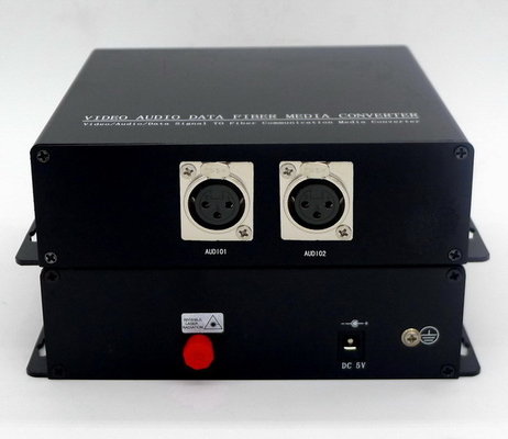 2-channles Bi-directional banlanced 3-pin  XLR Audio over a single ST Fiber