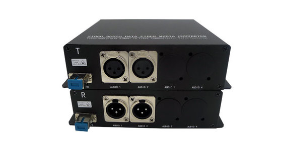 2-channles Bi-directional banlanced 3-pin  XLR Audio over a single ST Fiber