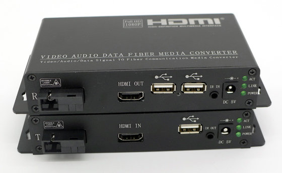 KVM(HDMI+USB) to fiber converter,KVM over fiber extender,HDMI with USB to fiber transmitter and receiver