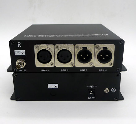 4-ch 3-pin XLR banlanced audio over fiber converter,XLR banlanced audio over fiber extender,support multimode fiber