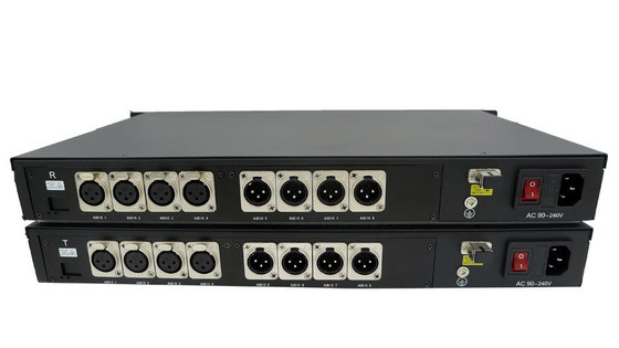 2018 New 4-ch Two-Way XLR balanced audio to fiber converter,4-CH BIDI XLR balanced audio to fiber sender and receiver