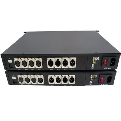 2018 New 4-ch Two-Way XLR balanced audio to fiber converter,4-CH BIDI XLR balanced audio to fiber sender and receiver