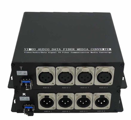 4 CH Balanced Audio（XLR）To Fiber Optic