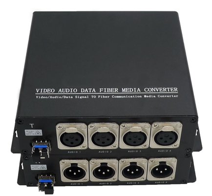 4 CH Balanced Audio（XLR）To Fiber Optic
