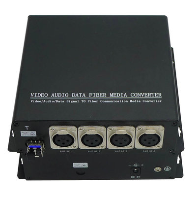 4 CH Balanced Audio（XLR）To Fiber Optic