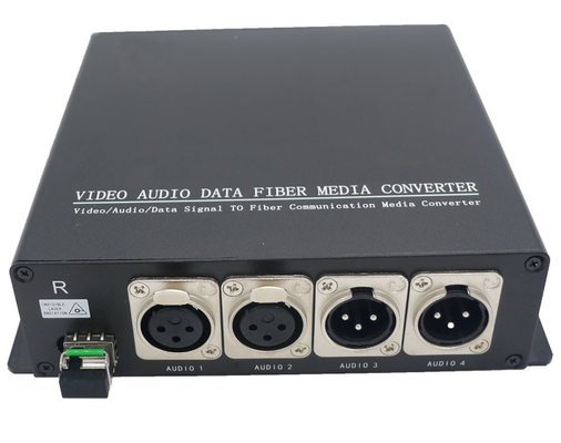 2 CH BIDI Balanced Audio（XLR）To Fiber Optic