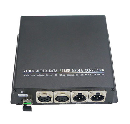 2 CH BIDI Balanced Audio（XLR）To Fiber Optic