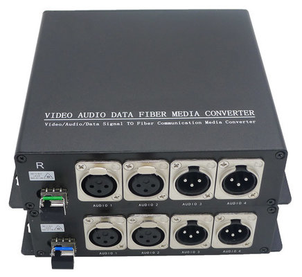 2 CH BIDI Balanced Audio（XLR）To Fiber Optic