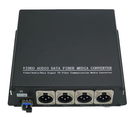 4 CH Balanced Audio（XLR）To Fiber Optic