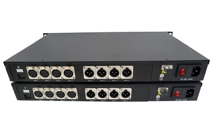 2018 New 4-ch Two-Way XLR balanced audio to fiber converter,4-CH BIDI XLR balanced audio to fiber sender and receiver
