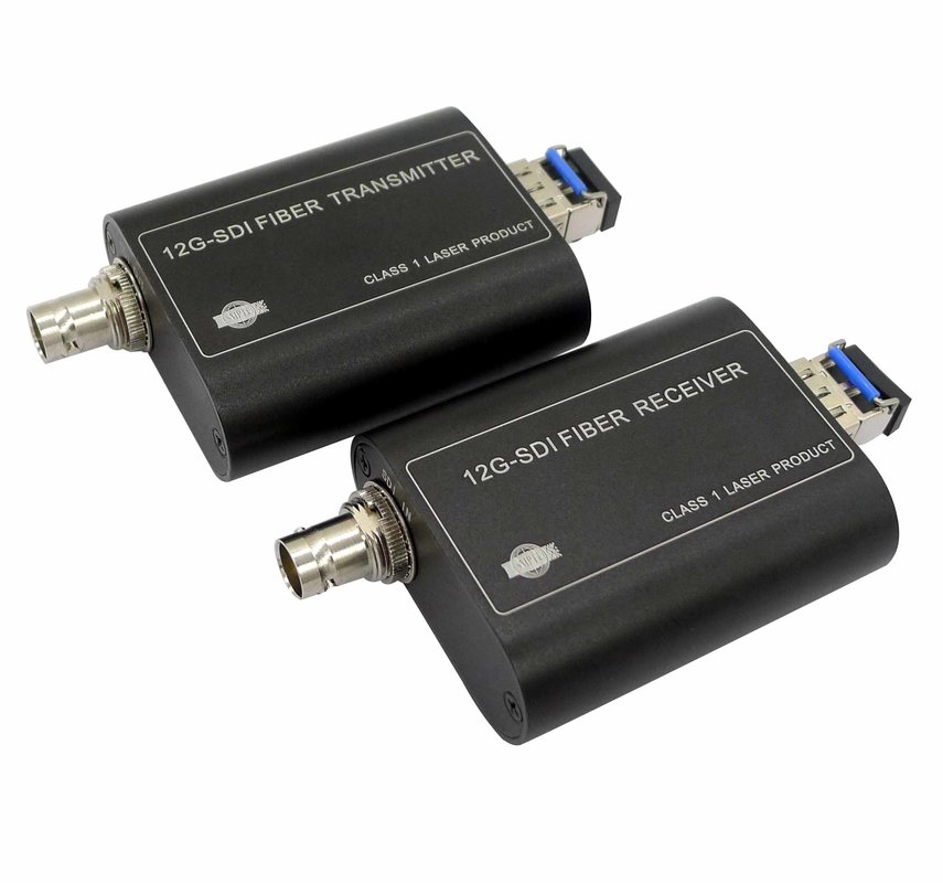 12G-SDI video to fiber converter,Broadcasting 12G-SDI fiber extender with singlemode and single core up to 10/20/40km