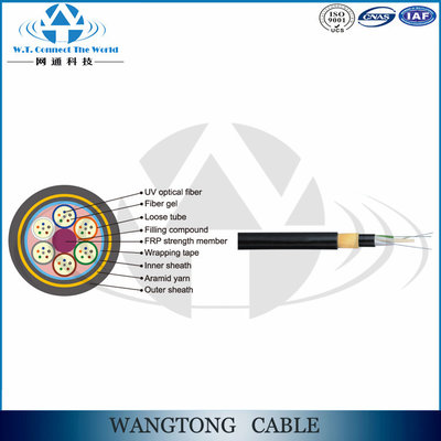 ADSS Aerial self-supporting single mode G652 norm ADSS Monomodo made in china for Power Transmission Line