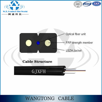 Flat shape g657a ftth fiber optic cable with LSZH sheath