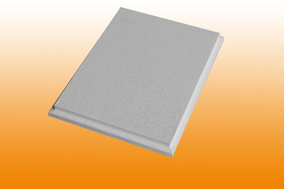 Fireproof Class A- Fiberglass Wool Soundproof Ceiling Tiles White Color For Classroom