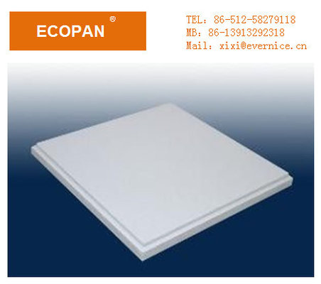Fire Proof Fiberglass Ceiling Sound Absorbing Panels , White Decorative Ceiling Tiles