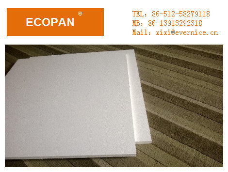 White Square Fiberglass Ceiling Panels , Edge Acoustic Modern Buildings Ceiling Board