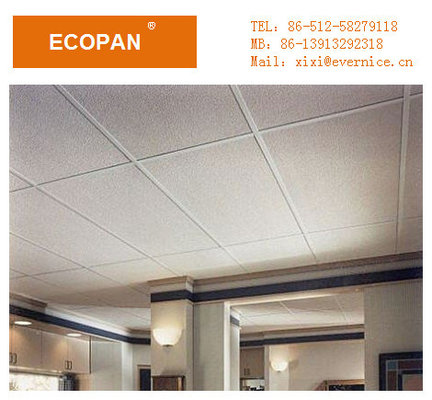 15mm Non-Combustible Class A Fiberglass Ceiling Sound Absorbing Panels For Gymnasiums