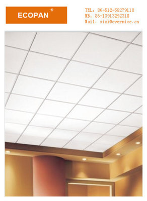 15mm Fiberglass Ceiling Sound Dampening Panels Class A For Shopping Center
