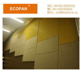 Dismountable Fabric Wrapped Wall Panels , Fiber Glass Wool Insulation For Houses