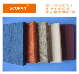 Sound Proofing Fabric Wrapped Wall Panels Multicoloured Decorative For Modern Buildings