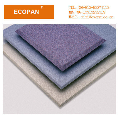 High Density Thermal Insulation Fiberglass Fabric Covered Wall Panels For Office