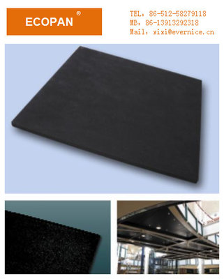 Noise / Sound Absorbing Glass Fiber Board Insulation , Acoustical Ceiling Panels 12mm