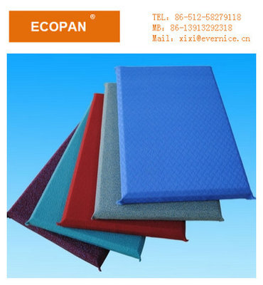 Colored Fiberglass Fabric Wrapped Acoustical Wall Panels Insulation 600×1200mm For Office