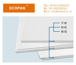 Green Damp Resistant Fireproof Suspended Ceiling Board , Easy To Install 600 * 600mm