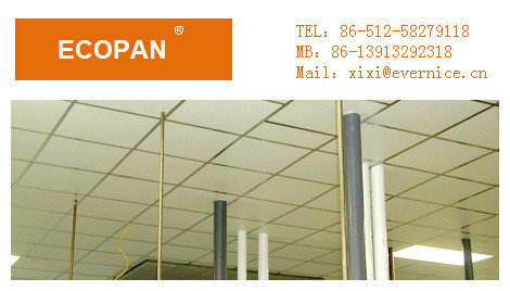 Green Damp Resistant Fireproof Suspended Ceiling Board , Easy To Install 600 * 600mm