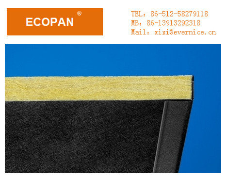 Black Concealed Decorative 600x600 Fiberglass Drop Ceiling Tiles Sound Deadening Board