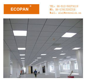 Fiberglass Decorative Drop Ceiling Tiles , Fire Resistant Ceiling Panels 600 * 2700mm