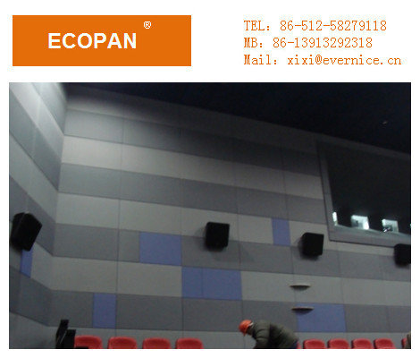 Colorful 25mm Fabric Wrapped Wall Panels Fire Resistant For Wall Cladding Decoration