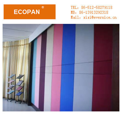 Colorful 25mm Fabric Wrapped Wall Panels Fire Resistant For Wall Cladding Decoration