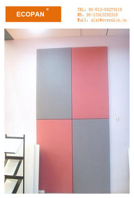 multicolored Fabric Wrapped Wall Panels Painting Laminated For Music Rooms