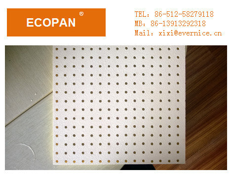 15mm Fenestrate Acoustic Fiberglass Ceiling Fire Resistance Class A For hospital