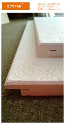 Fire Resistant Concealed Ceiling Tiles Class A Fiberglass With 600mm x 600mm Size