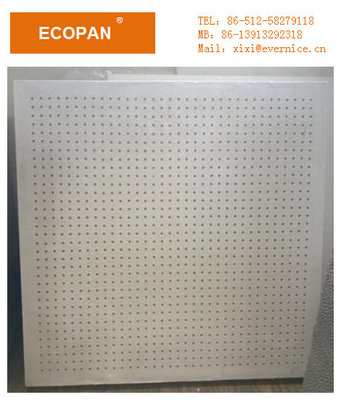 15mm Perforated Soundproof Fiberglass Ceiling Sound Dampening Panels Class A For hospital